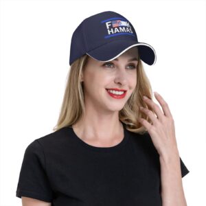 Fuck Hamas Jahad Hat F Hamas Hat I Love Support Israel Strong Hat Free I Stand with Israel Baseball Cap Trucker Hat Navy Blue