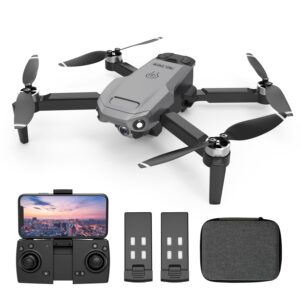 lmrc lm12 drones with camera for adults 4k, gps auto return, 40 mins flight, 5g live transmission, foldable fpv drones with brushless motor, beginner mode, follow me, circle fly, waypoint, 2 batteries