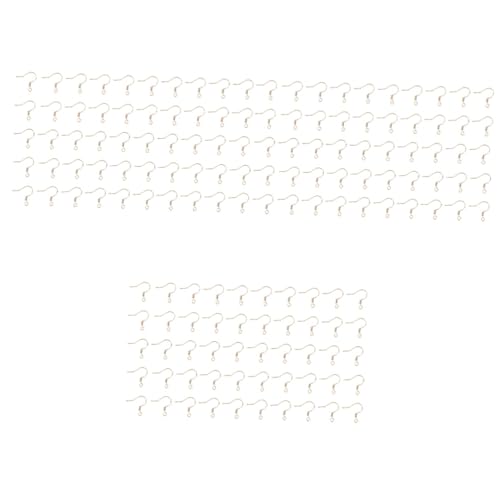 TEHAUX 150 Pcs Earring DIY Accessories Fish Hook Ear Wires Golden Earring Wire Hook Earring Hooks with Coil Jewelry Earring Findings Ear Studs Hooks Open Jump Rings Ear Silk Dribble Metal