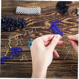 TEHAUX 150 Pcs Earring DIY Accessories Fish Hook Ear Wires Golden Earring Wire Hook Earring Hooks with Coil Jewelry Earring Findings Ear Studs Hooks Open Jump Rings Ear Silk Dribble Metal