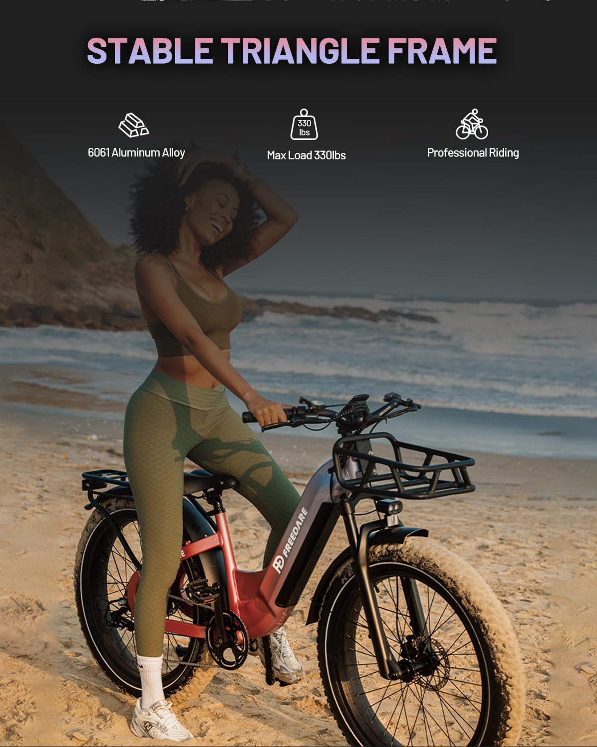 FD FREEDARE Eden Electric Bike Adults GPS Smart App Control 750W BAFANG Motor 48V 20Ah Samsung Battery Fat Tire Ebike,Torque Sensor Electric Bicycle,90Miles Range,28MPH Max Speed UL Certificate