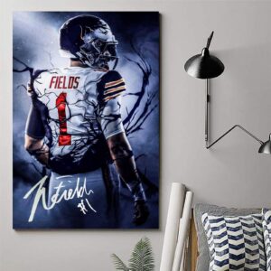 American Football Player Justin Fields Cool Poster Canvas Art Poster And Wall Art Picture Print Modern Family Bedroom Decor Office Posters. Unframe-style, 12x18inch(30x45cm)