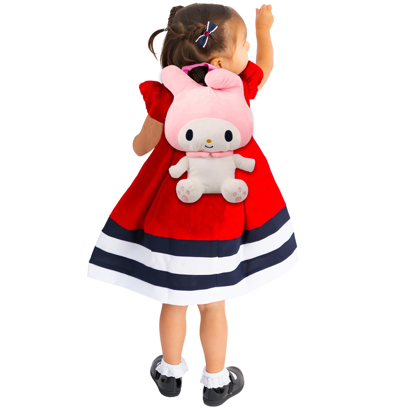 Hello Kitty and Friends My Melody Plushie Set - Bundle with 14" My Melody Plush Doll with Carrying Straps Plus Stickers and More | Hello Kitty and Friends Gifts