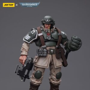 JoyToy Warhammer 40K: Astra Militarum Cadian Command Squad Veteran Sergeant with Power Fist 1:18 Scale Figure