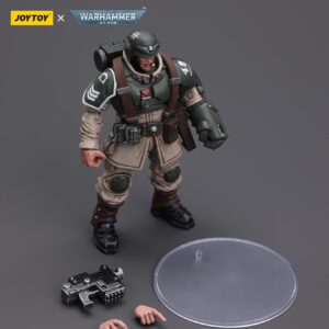 JoyToy Warhammer 40K: Astra Militarum Cadian Command Squad Veteran Sergeant with Power Fist 1:18 Scale Figure