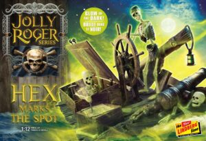 lindberg jolly roger series: hex marks the spot - glow edition 1:12 scale model kit