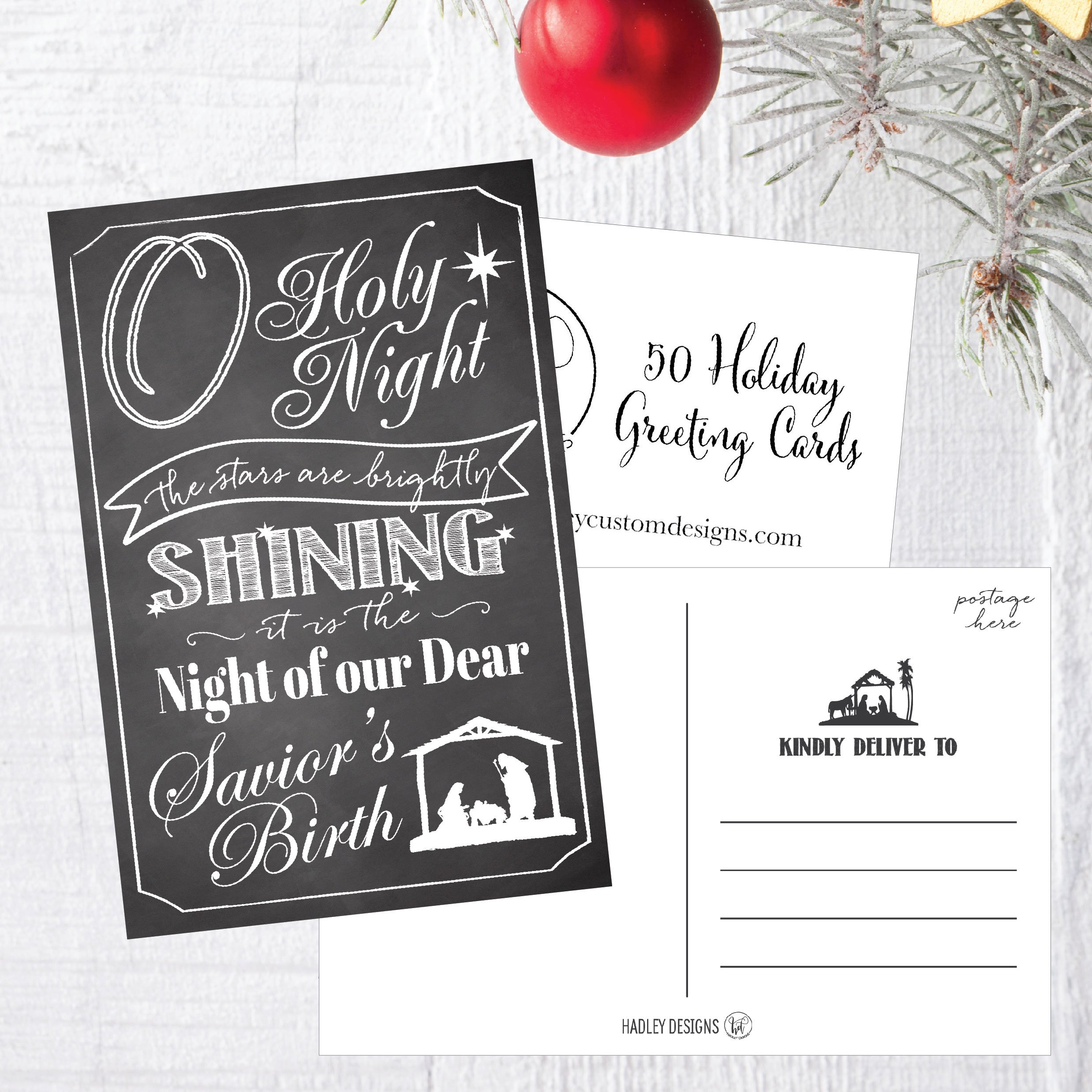 24 Black & White Religious Christmas Cards Boxed With Envelopes, 25 Holiday Party Invitations, Christmas Invite, 50 Holiday Greeting Cards, Blank Winter Postcard Set, Merry Christmas Cards