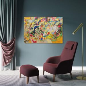 THAELY Modern Abstract Wassily Kandinsky-Composition VII,1913 Wall Art Canvas Paintings Posters And Prints Canvas Painting Wall Art Poster for Bedroom Living Room Decor 24x36inch(60x90cm) Frame-style