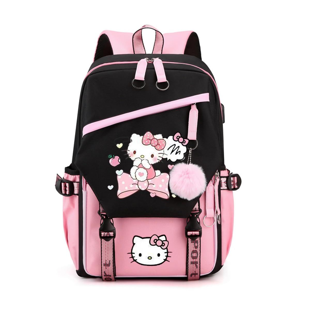 RUILIHIAO Casual Laptop Backpack USB Port University Student School Bag Boys Girls Bookbag Travel School Bag