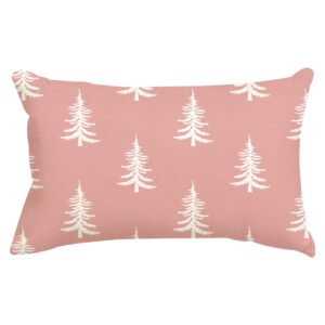 adflood christmas pillow covers 12x20 christmas trees decorative throw pillows decoration holiday party pink cushion case for home couch sofa