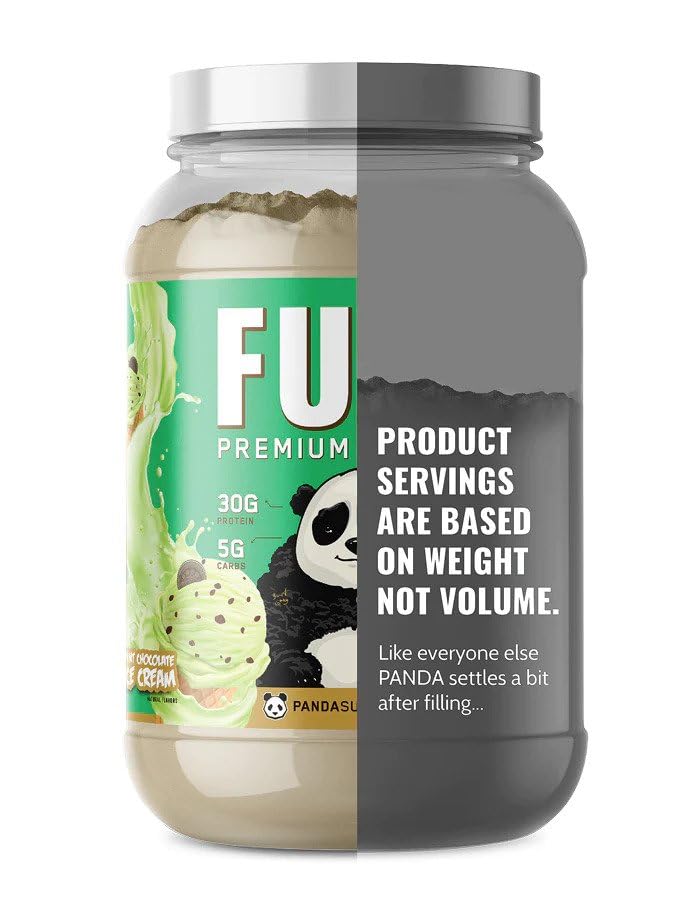 Underground Bio Labs Panda Fuel Premium Protein Non-GMO Whey,Hydrolyzed Collagen,Casein,Probiotics,Enzymes, Keto Friendly,Time Release, 25 Servings (Mint Chocolate Ice Cream)