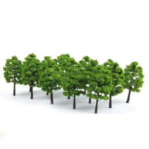 mangousong miniature trees,20pcs ho oo scale model trees train railroad layout diorama scenery miniature tree decoration for train railroad