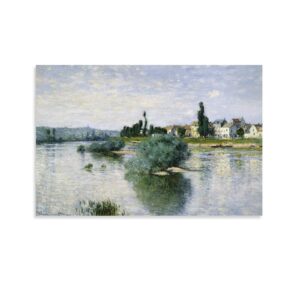 seine at lavacourt by claude monet wall art poster canvas print artwork for living room modern aesthetic decor picture bedroom vintage painting 20x30inch