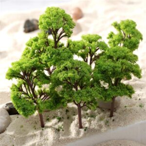 mangousong miniature trees,10pcs ho oo scale model trees train park railroad railway layout diorama scenery