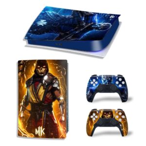 innageek - protective skin sticker vinyl for ps5 digital edition mortal kombat