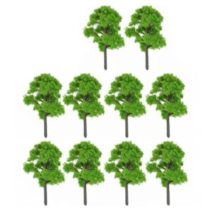 mangousong miniature trees,10pcs ho oo scale model trees train garden railroad layout diorama scenery miniature tree decoration