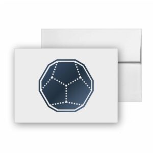 dodecahedron pentagon geometry 3d, quality blank cards cc-21339