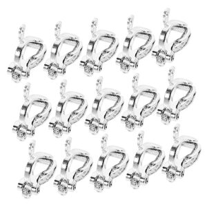 abaodam 50pcs earring accessories diy earring back clips clip on earring findings triangle earring findings clip- pierced flat earrings diy materials for ear ornaments hook metal jewelry