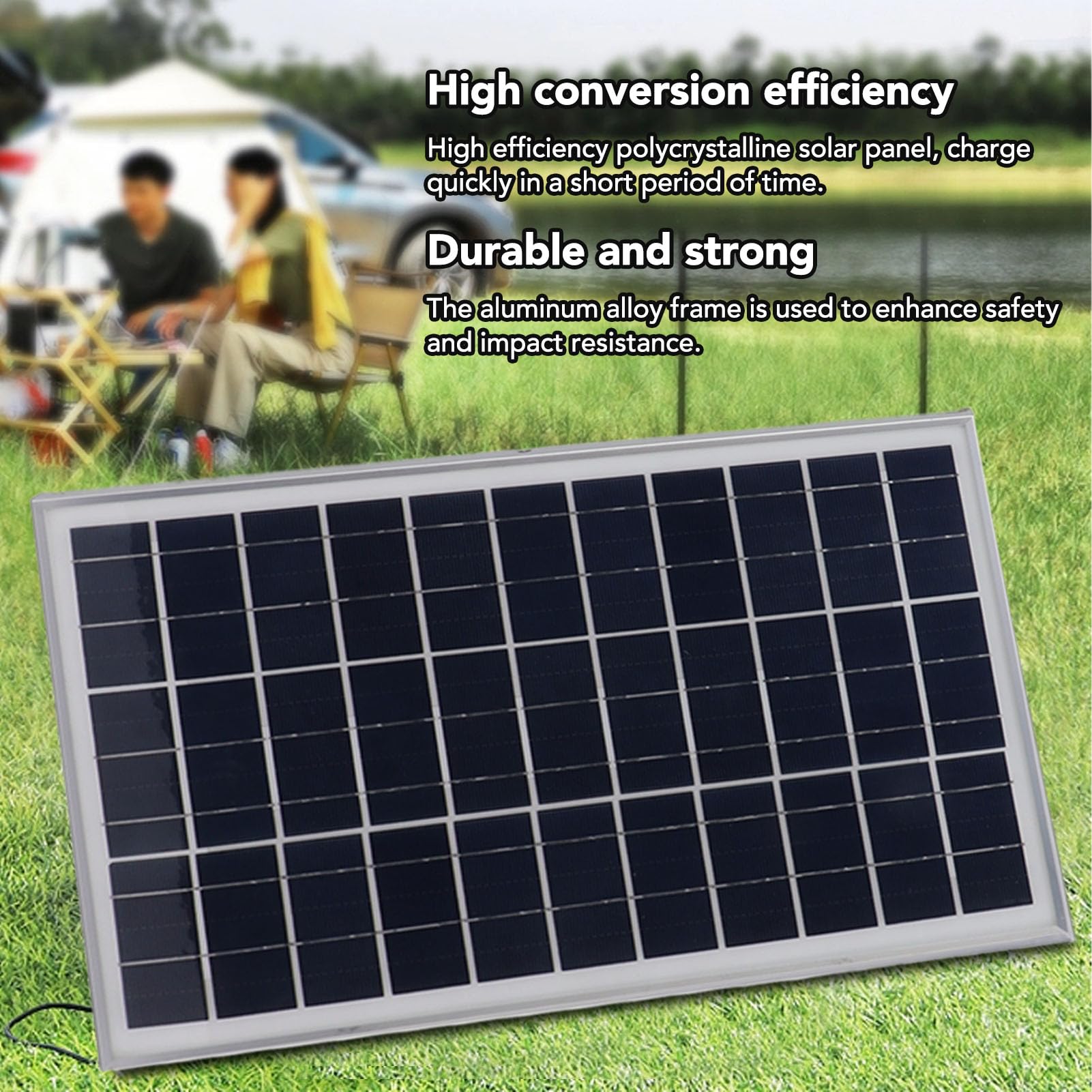 Solar Panel Set Panels Polycrystalline Charger High Efficiency Charging Board 25W 18V Charger Power for Battery Charger Battery Charging Solar Battery Chargers Charging Kits