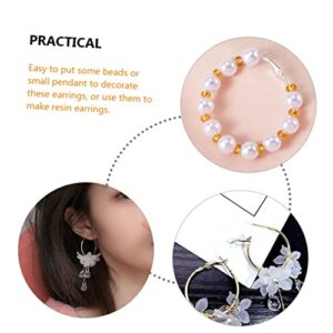 SEWACC 384 Pcs Earring Hoop Jewelry Findings Jewelry Making Supplies Earrings Charm Wine Charm Rings Earring Making Kit Earrings Bezel Charm Hoops for Jewelry Making Earring Findings