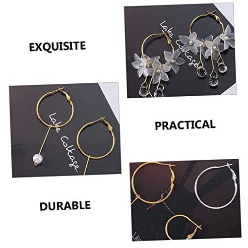 SEWACC 384 Pcs Earring Hoop Jewelry Findings Jewelry Making Supplies Earrings Charm Wine Charm Rings Earring Making Kit Earrings Bezel Charm Hoops for Jewelry Making Earring Findings