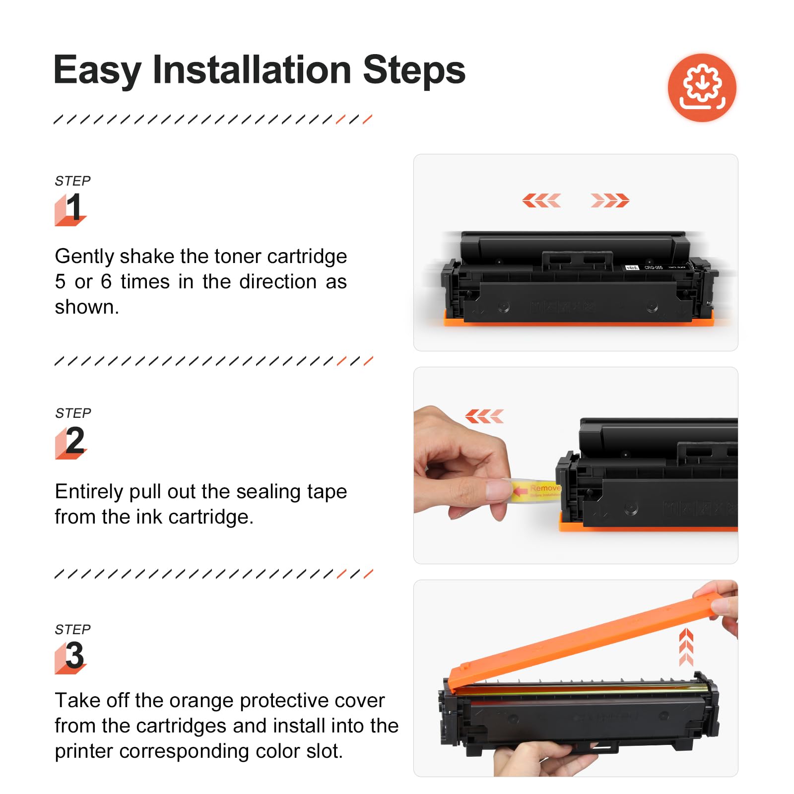 v4ink 055 Toner Cartridge (with Chip) Compatible Replacement for Canon 055 CRG-055 Work with Canon imageCLASS MF743Cdw MF741Cdw MF745Cdw MF746Cdw MF740C LBP664Cdw LBP660C Toner Cartridge Set, 4-Pack