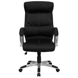 pemberly row high back executive office chair with black leather