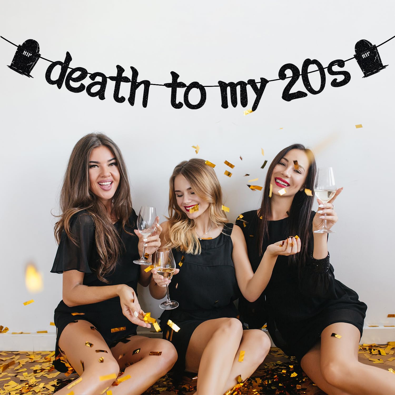 Death To My 20s Banner, Rip Twenties, Cheers to 30 Years, Tombstone Theme 30th Birthday Party Decorations Supplies