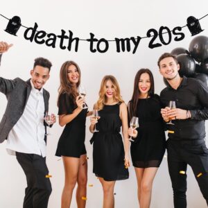 Death To My 20s Banner, Rip Twenties, Cheers to 30 Years, Tombstone Theme 30th Birthday Party Decorations Supplies