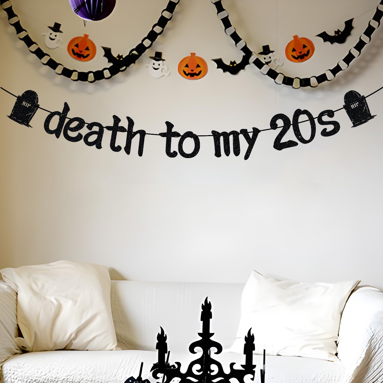 Death To My 20s Banner, Rip Twenties, Cheers to 30 Years, Tombstone Theme 30th Birthday Party Decorations Supplies