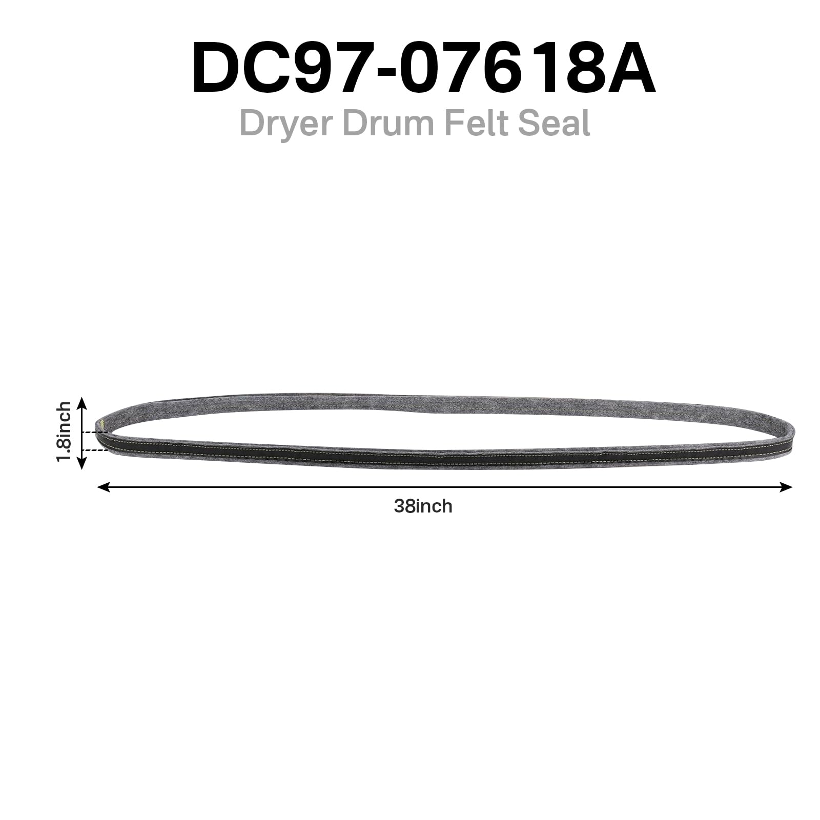 DC97-07618A Upgraded Dryer Drum Felt Seal Replacement Kit Fits for Samsung DV42H5200EW DV42H5000EW DV45K6500EV DV48H7400EW AP4453798 PD00025731 PS4218879 3998155