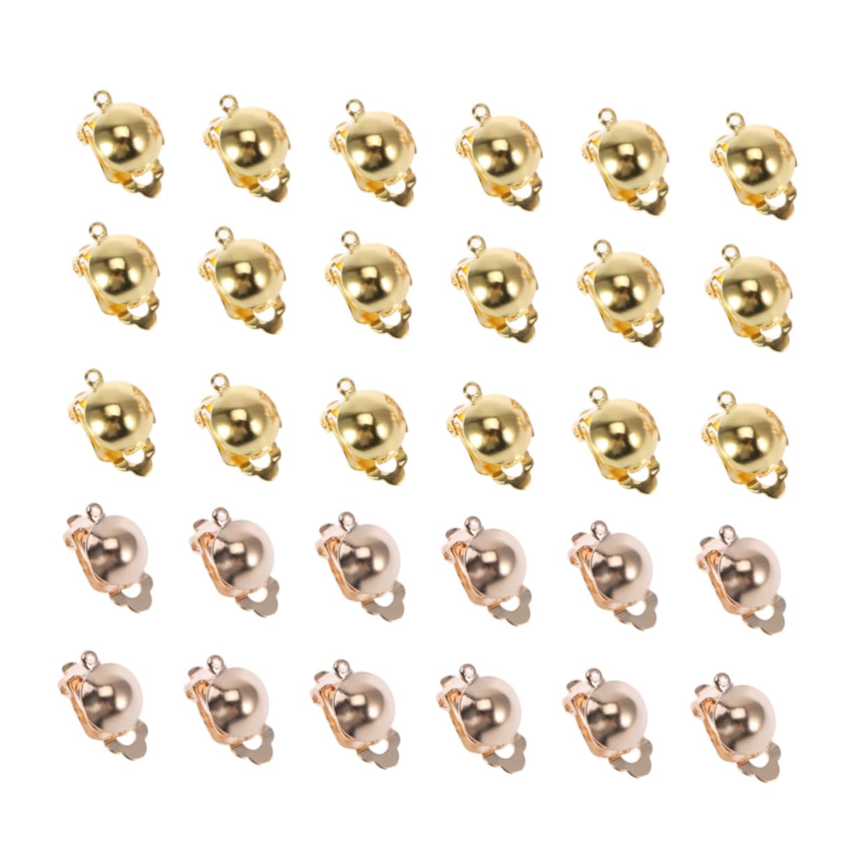 COHEALI 40pcs Screwback Earrings Earring Findings Earring Components Stud Earings Clip on Converters for Earrings Earring Making Supplies Earrings Backs for Studs DIY Jewelry Semicircle