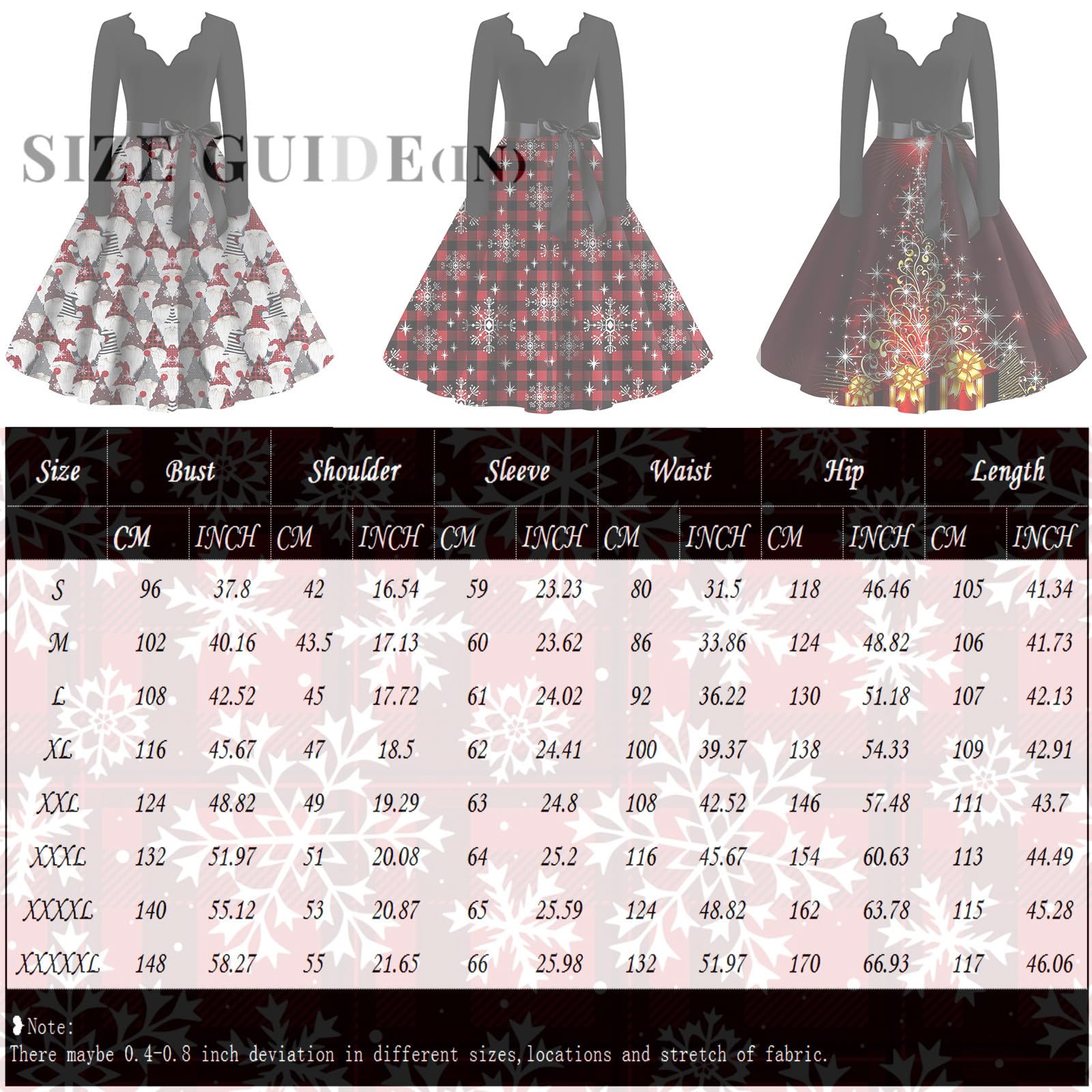 WANZZXCSL Christmas Dresses