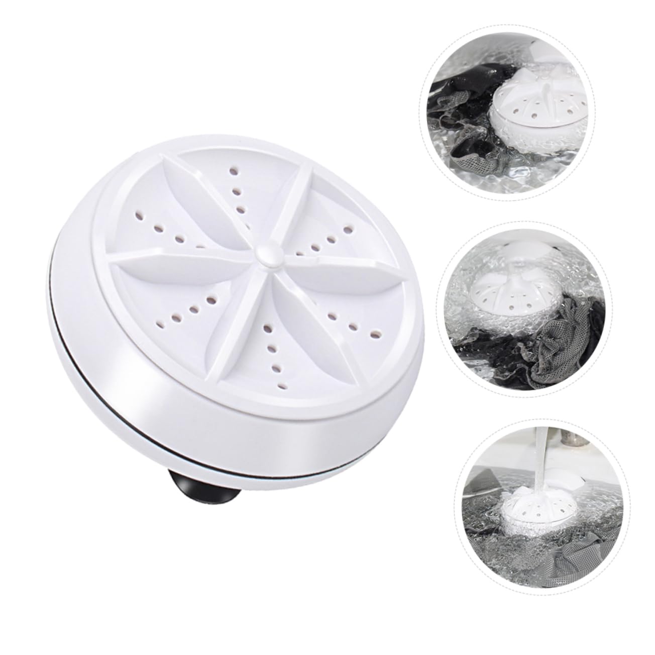 5pcs Rotate Scrubber Ultrasonic Turbines Washing Machine Washing Machine Mini Washer Washing Supplies Travel Washing Machine Mini Cleaner Portable Washer Travel Washer