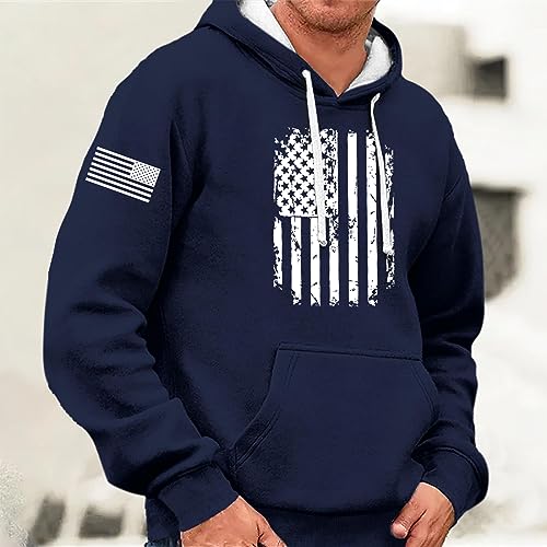 DuDubaby Graphic Hoodies Men Long Sleeve Letter Print Fleece Men Hoodies Pullover Funny Novelty Basic Light Weight Gradient Tie Dye Mens Sweatshirts Cool Thick Hooded 02 Dark Blue Xxl