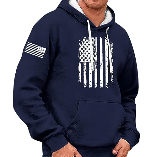 DuDubaby Graphic Hoodies Men Long Sleeve Letter Print Fleece Men Hoodies Pullover Funny Novelty Basic Light Weight Gradient Tie Dye Mens Sweatshirts Cool Thick Hooded 02 Dark Blue Xxl