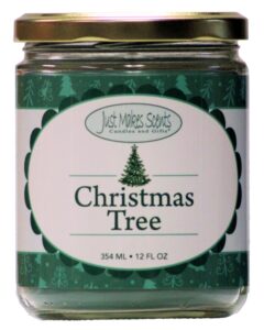 christmas tree scented blended soy candle (12 oz) by just makes scents