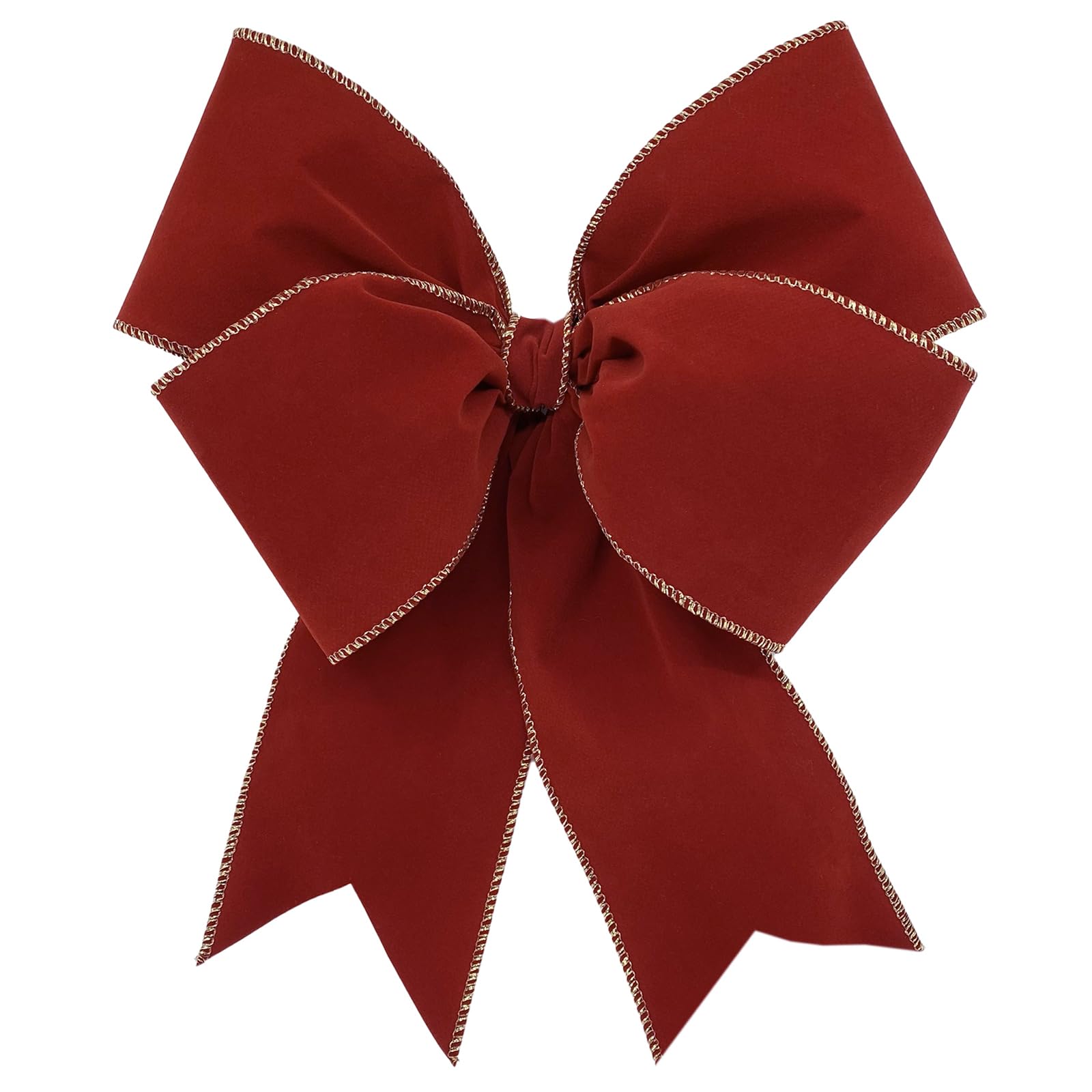 Morex Ribbon Flocked Wired Velvet Ribbon, 4 inch by 50 yards, Berry Red