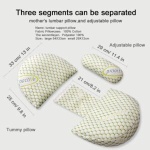 TEKINGMU Pregnancy Pillows for Sleeping, Maternity Pillow, Pregnancy Body Pillow Support for Back, Legs, Belly, HIPS of Pregnant Women, Detachable and Adjustable with Pillow Cover