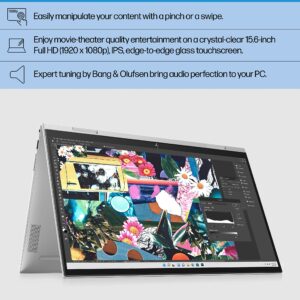 HP Envy 15.6” FHD 2-in-1 Touchscreen Laptop | Intel Core i5-1240P | Intel Iris Xe Graphics | 12GB RAM | 256GB SSD | Backlit | Fingerprint | Windows 11 Home | Bundle with Stylus Pen