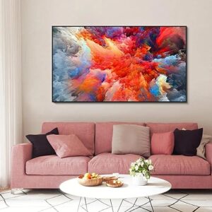 kdxaobei colorful abstract wall art luxury marble canvas art prints and poster modern living room bedroom large painting decor 9"x11"(23x28cm) with gold frame