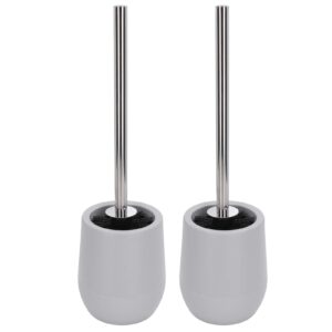 toilet brush, 2 pcs toilet bowl brush and holder, bathroom accessories toilet bowl cleaners toilet cleaner brush cleaning supplies (gray)