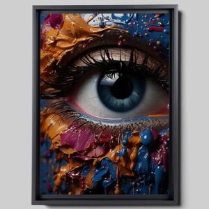 palette knife eye print, modern decorative print, ultra abstract wall art, abstract canvas wall art, eye print, bedroom print, living room, watercolor eyes wall art