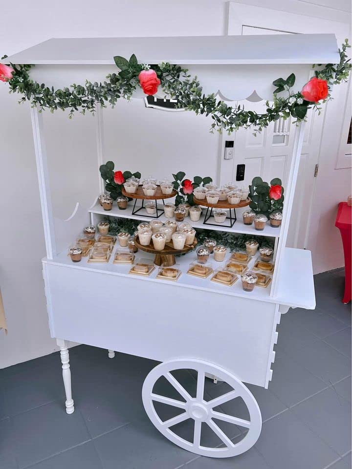 Wooden Party Candy Cart, Wood Candy Cart, Sugar and Sweet Cart for Weddings, Party, Decorations, for Wedding Decorations and Party Decor's