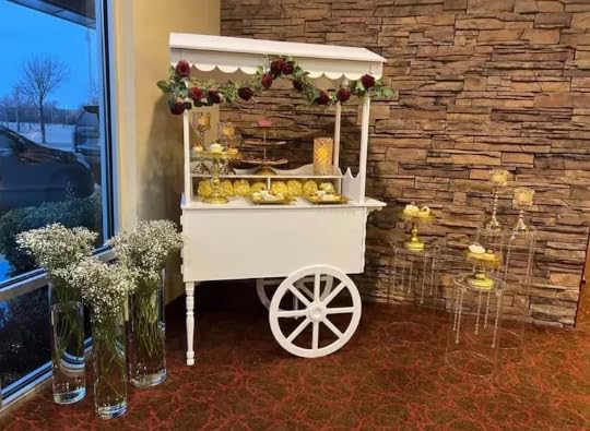 Wooden Party Candy Cart, Wood Candy Cart, Sugar and Sweet Cart for Weddings, Party, Decorations, for Wedding Decorations and Party Decor's