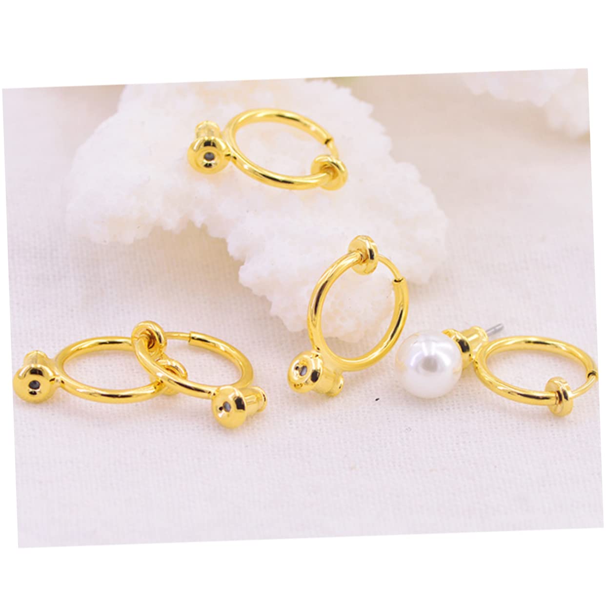 EXCEART 36 Pcs Cuff Earrings Ear Rings Earrings for Unpierced Ears Ear Cuff Piercing Wrap Earrings Ear Cuff Gold Earrings Backs for Studs Silver Ear Cuffs Ear Clips Metal Accessories