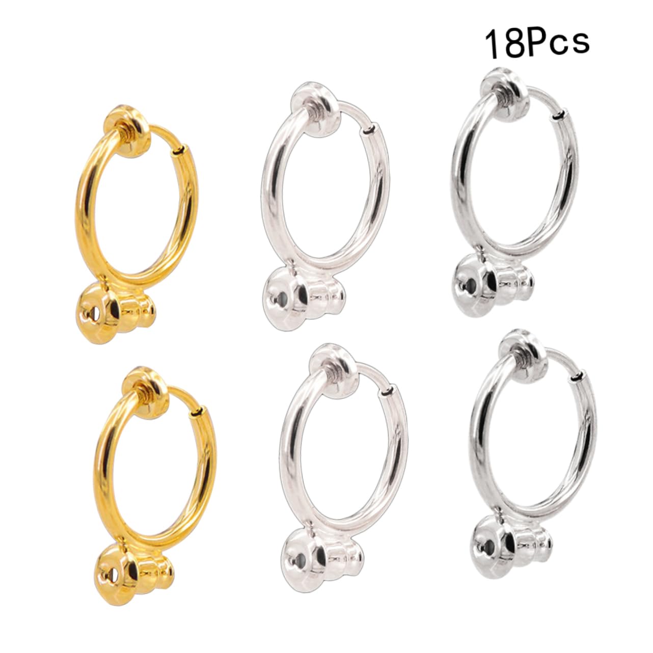 EXCEART 36 Pcs Cuff Earrings Ear Rings Earrings for Unpierced Ears Ear Cuff Piercing Wrap Earrings Ear Cuff Gold Earrings Backs for Studs Silver Ear Cuffs Ear Clips Metal Accessories