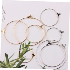 ABOOFAN 20pcs DIY Earring Hoop Earring Hoop Jewelry Making Earring Finding Bezel Charms Pendants Earring Pendant DIY o Ring Charm DIY Earring Supplies Small Gold Hoop Earrings Connector