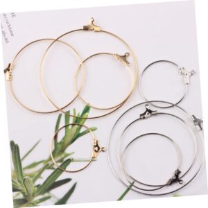 ABOOFAN 20pcs DIY Earring Hoop Earring Hoop Jewelry Making Earring Finding Bezel Charms Pendants Earring Pendant DIY o Ring Charm DIY Earring Supplies Small Gold Hoop Earrings Connector