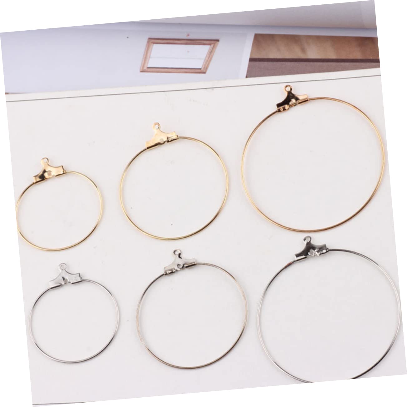 ABOOFAN 20pcs DIY Earring Hoop Earring Hoop Jewelry Making Earring Finding Bezel Charms Pendants Earring Pendant DIY o Ring Charm DIY Earring Supplies Small Gold Hoop Earrings Connector